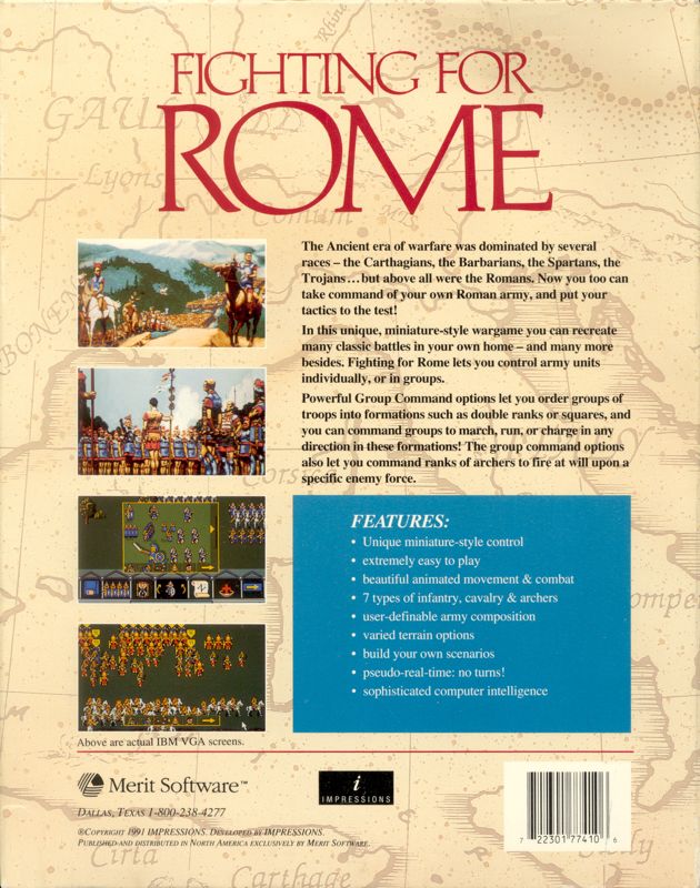 Fighting for Rome cover or packaging material - MobyGames