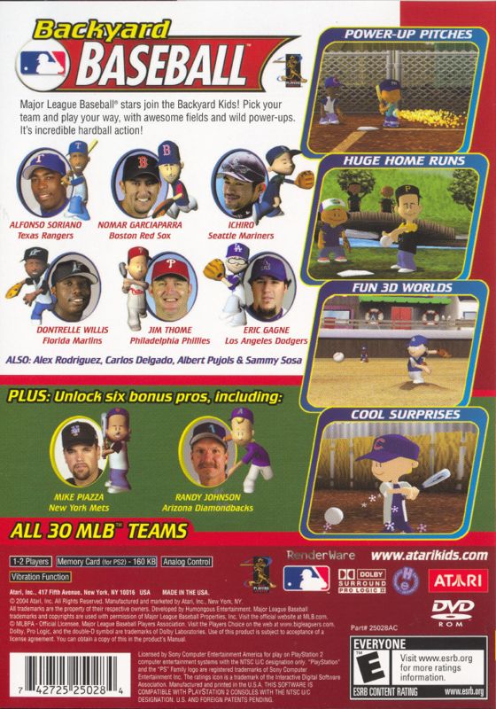 Backyard Baseball cover or packaging material - MobyGames