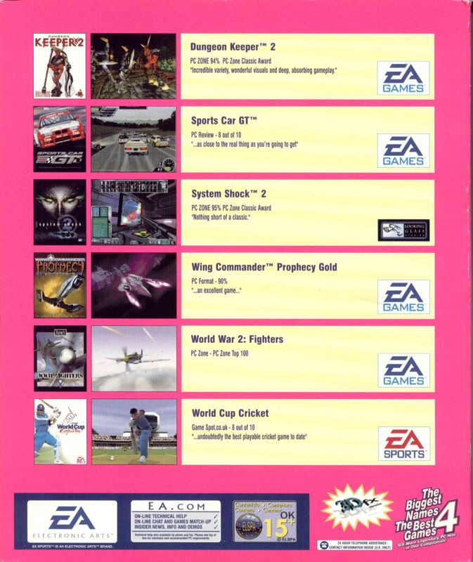 The Biggest Names the Best Games 4 cover or packaging material - MobyGames