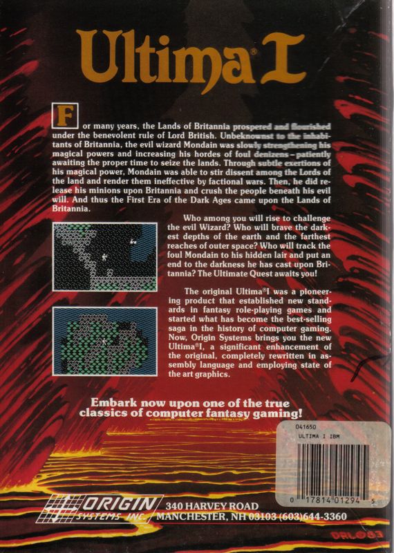 Ultima I cover or packaging material - MobyGames