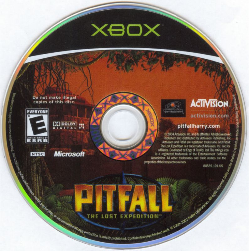 Pitfall: The Lost Expedition cover or packaging material - MobyGames
