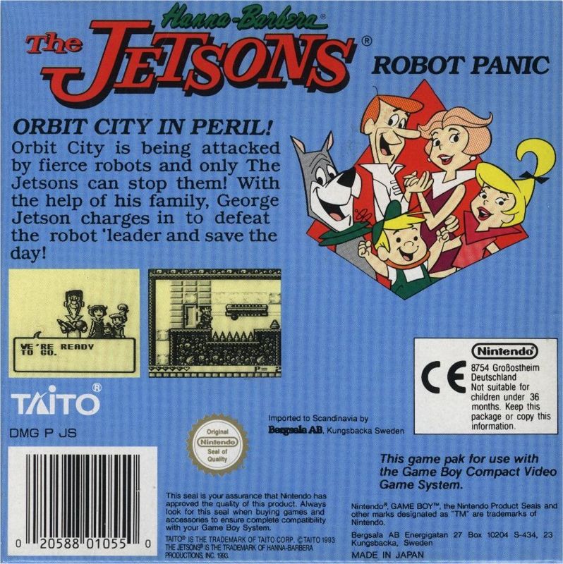 The Jetsons: Robot Panic cover or packaging material - MobyGames
