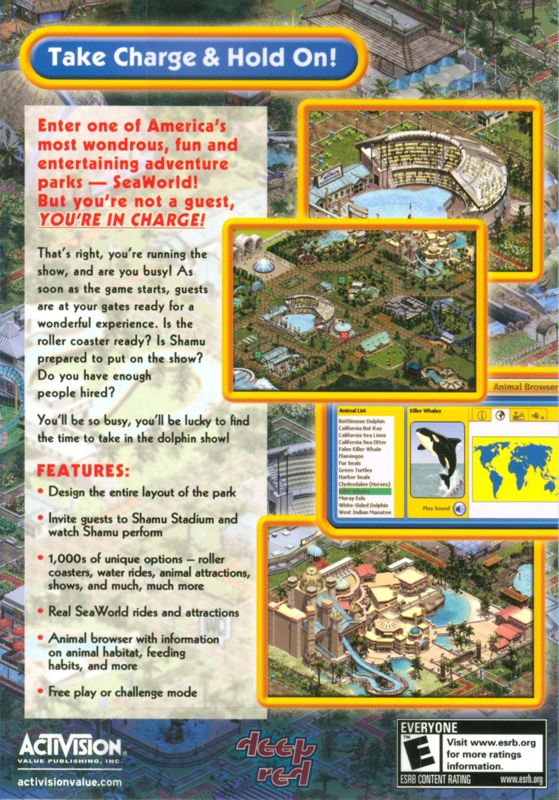 SeaWorld Adventure Parks Tycoon cover or packaging material - MobyGames