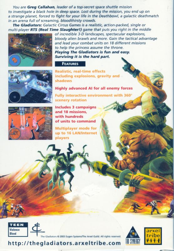 The Gladiators: Galactic Circus Games cover or packaging material ...