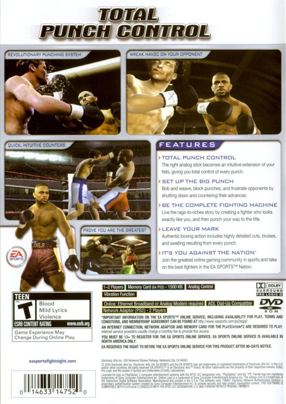 Fight Night 2004 cover or packaging material - MobyGames
