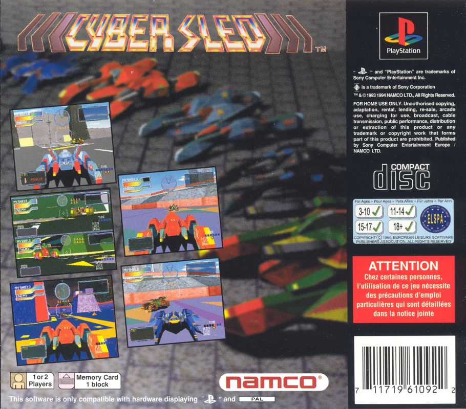Cyber Sled cover or packaging material - MobyGames