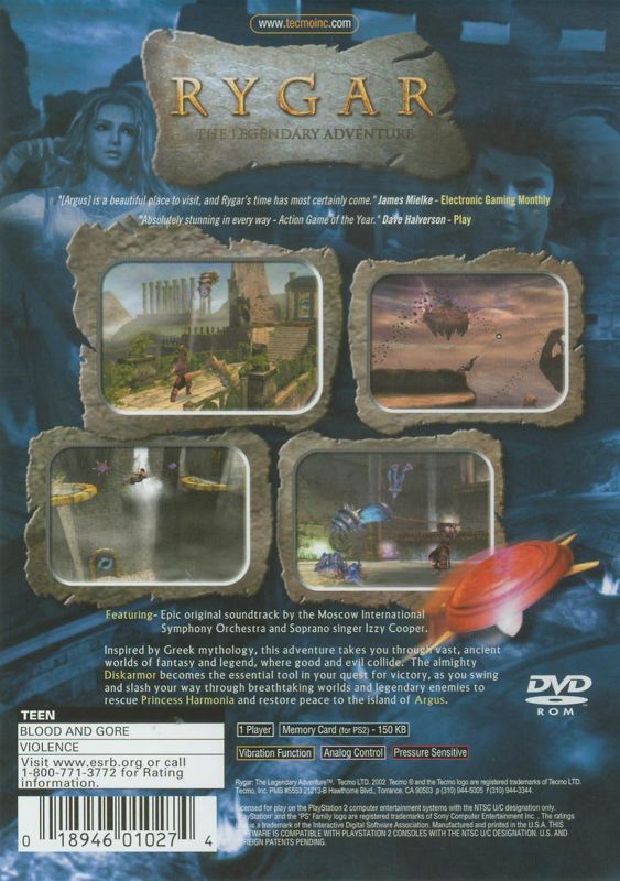 Rygar: The Legendary Adventure cover or packaging material - MobyGames
