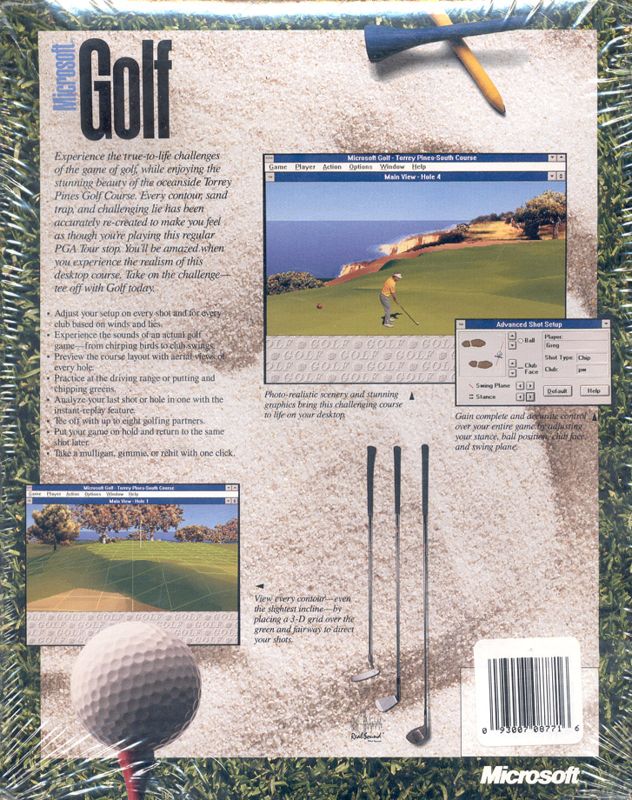 Microsoft Golf cover or packaging material - MobyGames