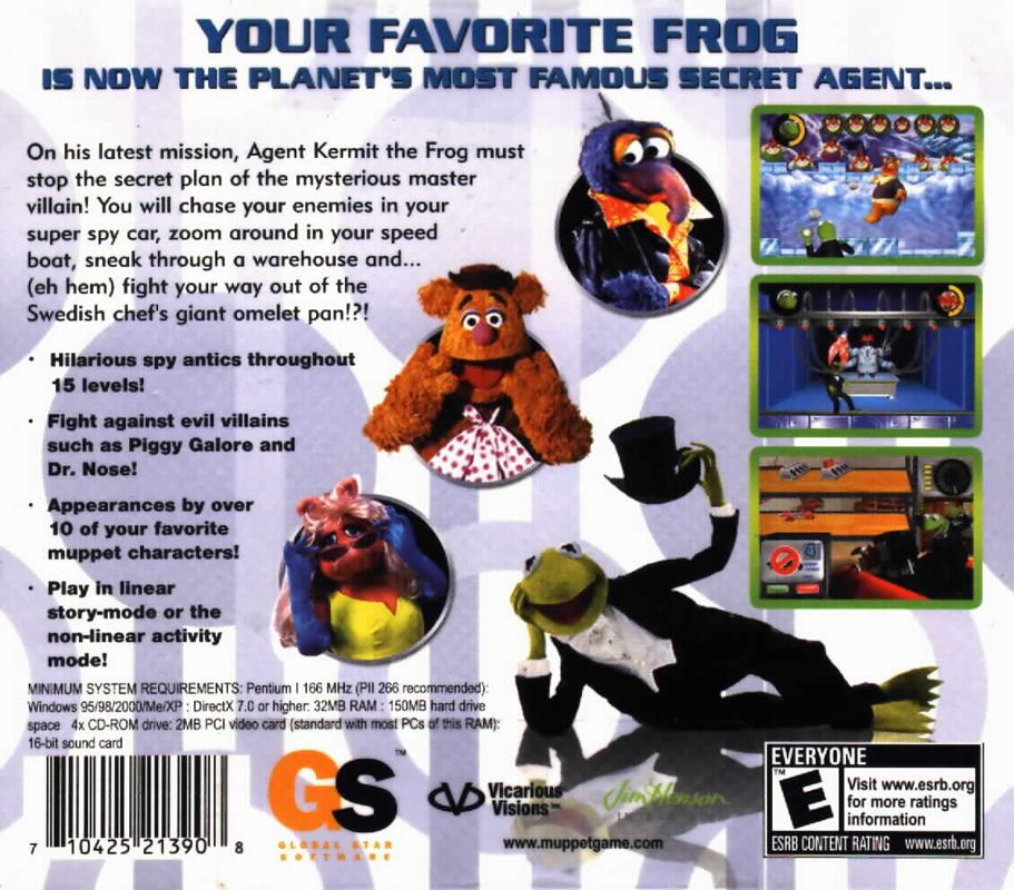 Spy Muppets: License to Croak cover or packaging material - MobyGames