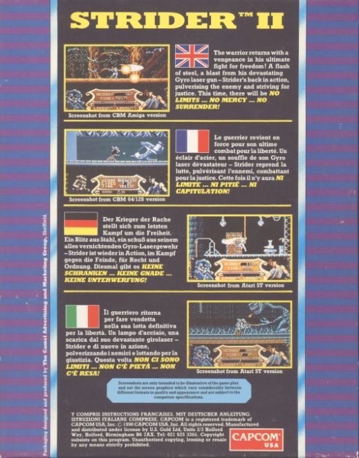 Strider 2 cover or packaging material - MobyGames