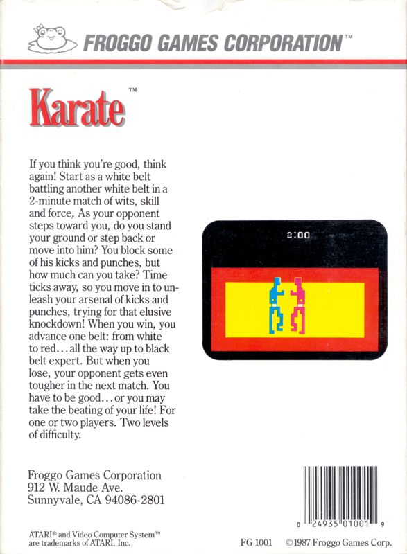 Karate cover or packaging material - MobyGames