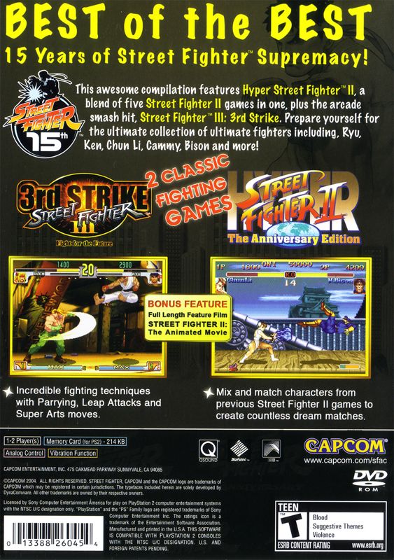 Street Fighter: Anniversary Collection cover or packaging material ...