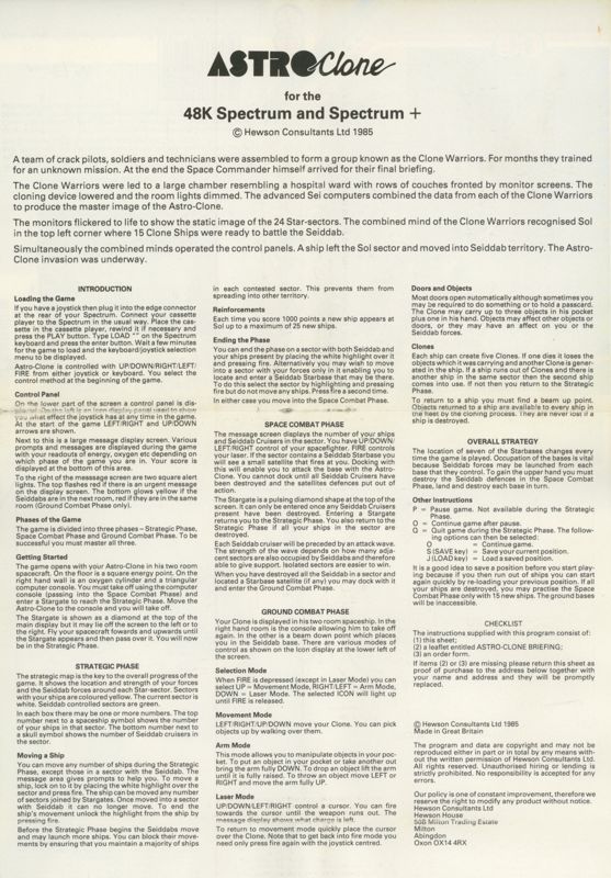 Astroclone cover or packaging material - MobyGames