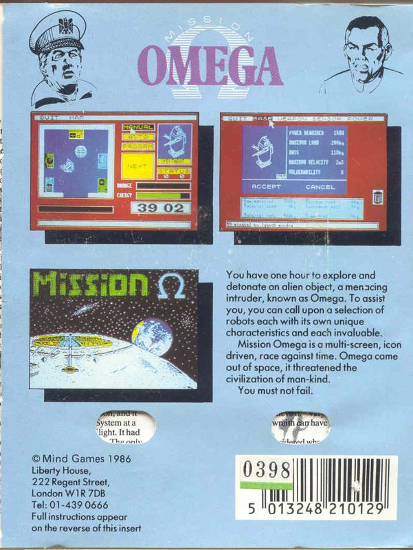 Mission Omega cover or packaging material - MobyGames