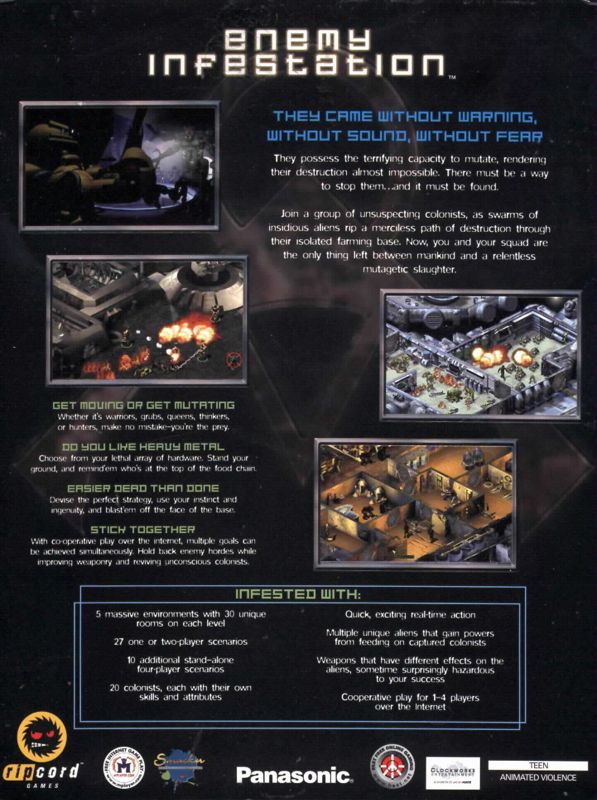 Enemy Infestation cover or packaging material - MobyGames