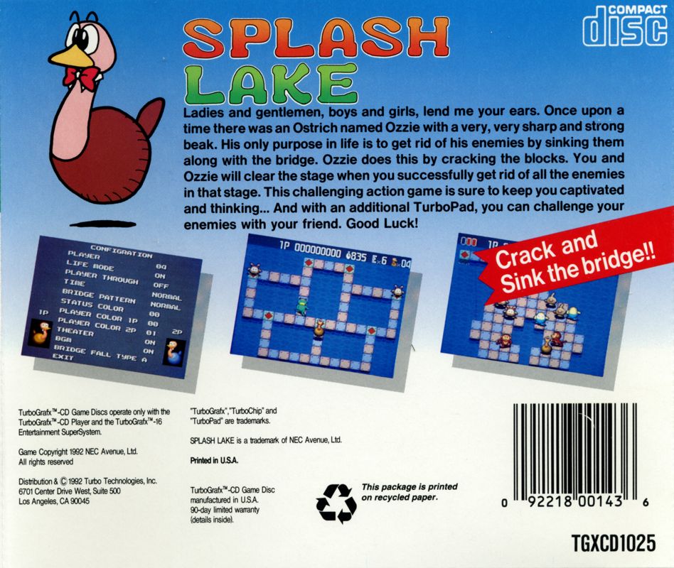 Splash Lake cover or packaging material - MobyGames