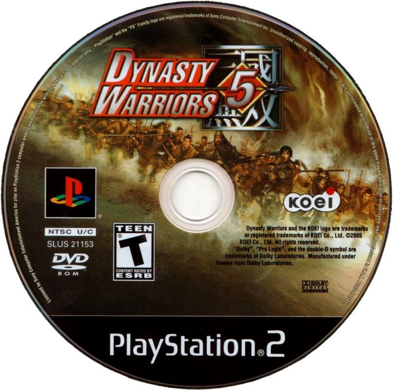 Dynasty Warriors 5 cover or packaging material - MobyGames