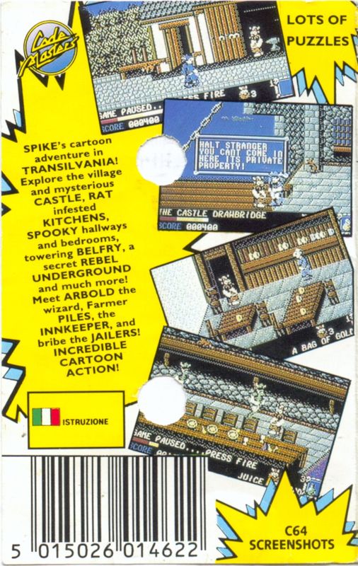 Spike in Transilvania cover or packaging material - MobyGames