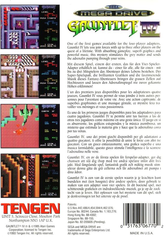Gauntlet IV cover or packaging material - MobyGames