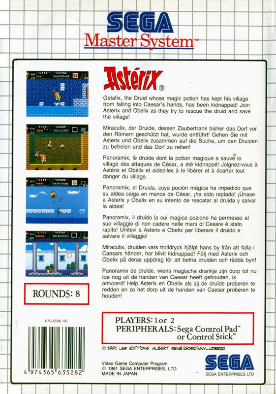 Astérix cover or packaging material - MobyGames