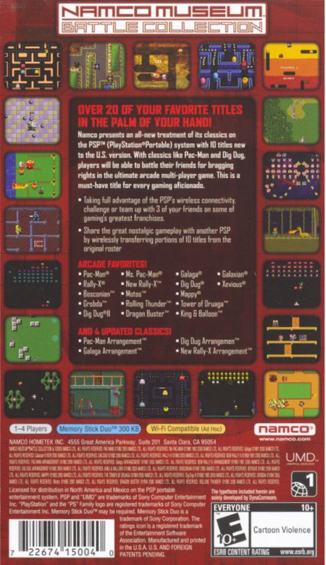 Namco Museum Battle Collection cover or packaging material - MobyGames