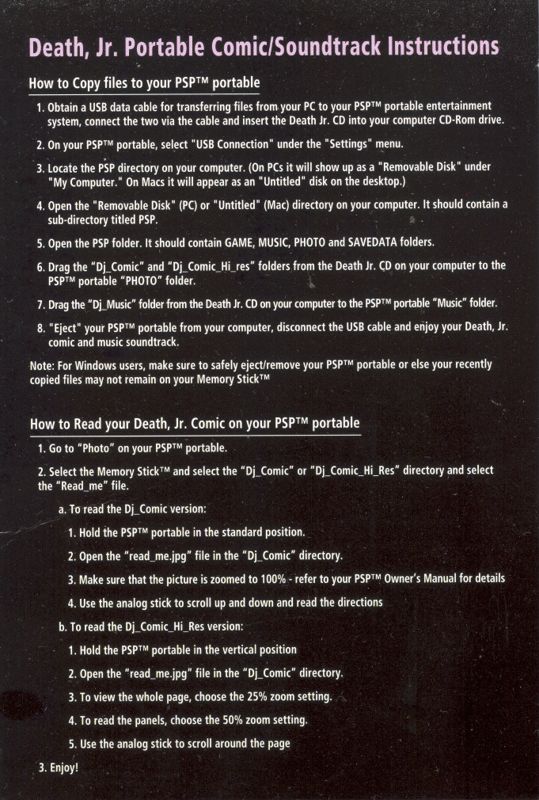 Death Jr. (Limited Edition) cover or packaging material - MobyGames