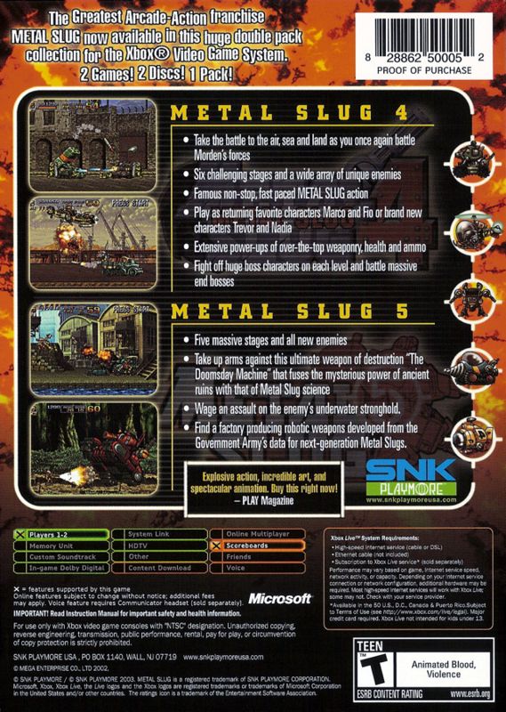 Metal Slug 4 & 5 cover or packaging material - MobyGames