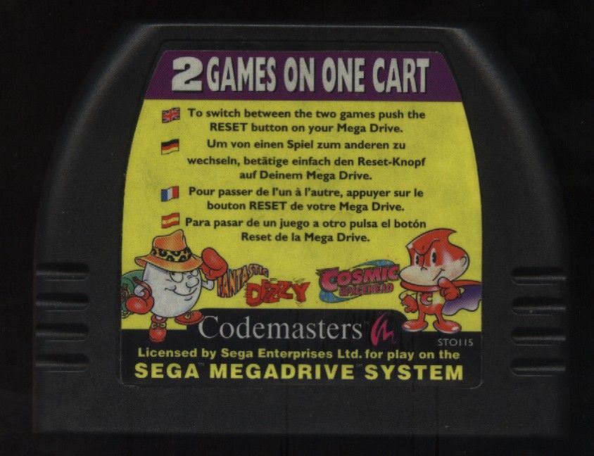 Codemasters 2 in 1: Fantastic Dizzy + Cosmic Spacehead cover or ...