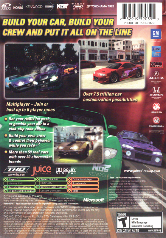 Juiced cover or packaging material - MobyGames