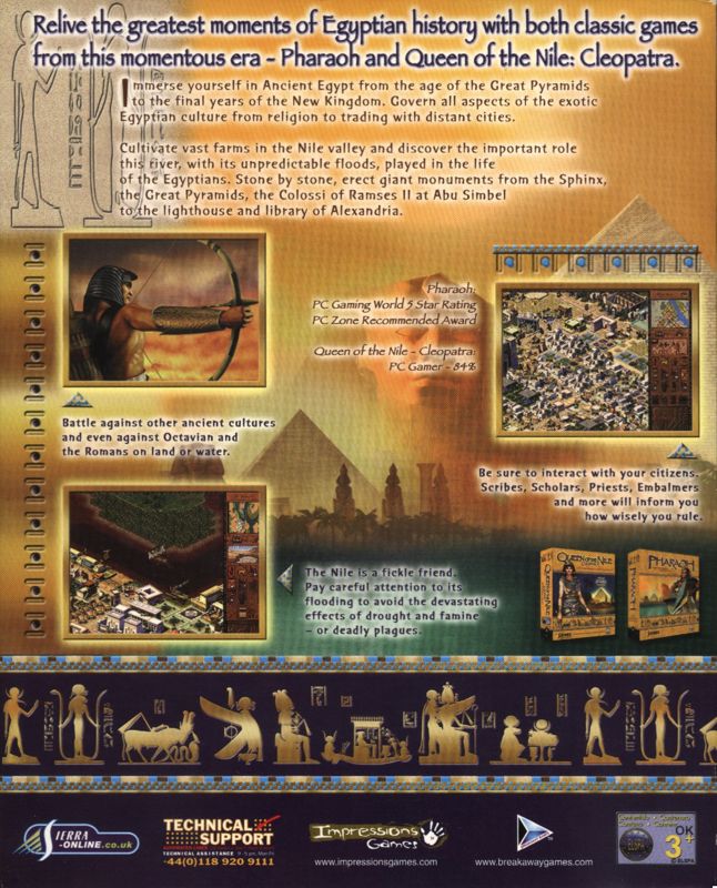 Pharaoh: Gold cover or packaging material - MobyGames