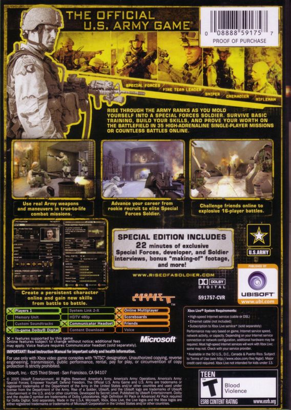 America's Army: Rise of a Soldier (Special Edition) cover or packaging ...