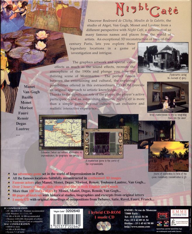 Night Café cover or packaging material - MobyGames