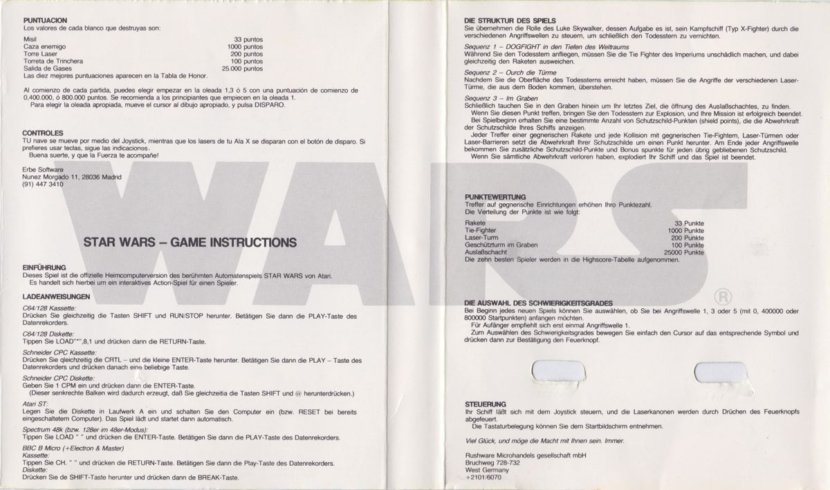 Star Wars cover or packaging material - MobyGames