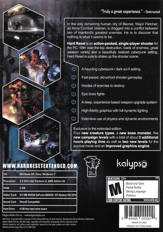 Hard Reset: Extended Edition cover or packaging material - MobyGames