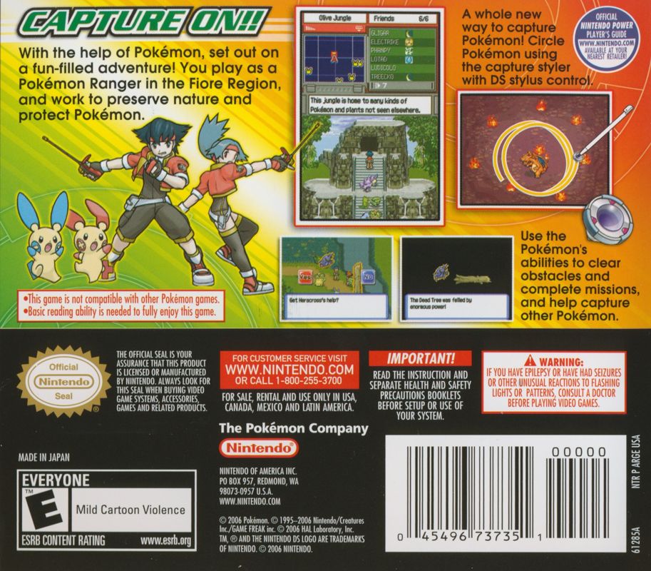 Pokémon Ranger cover or packaging material - MobyGames