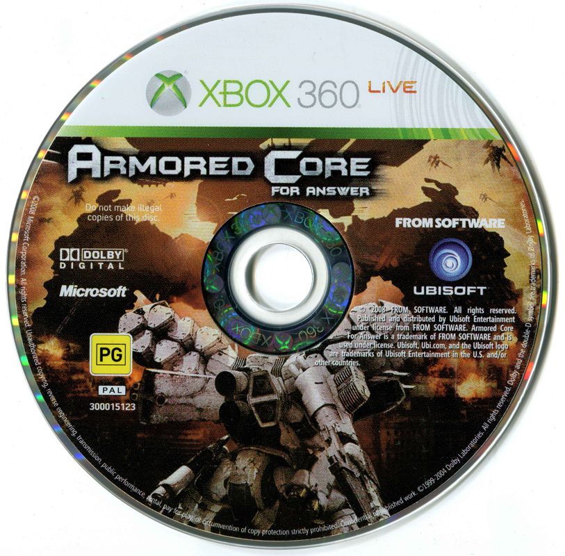 Armored Core: For Answer cover or packaging material - MobyGames