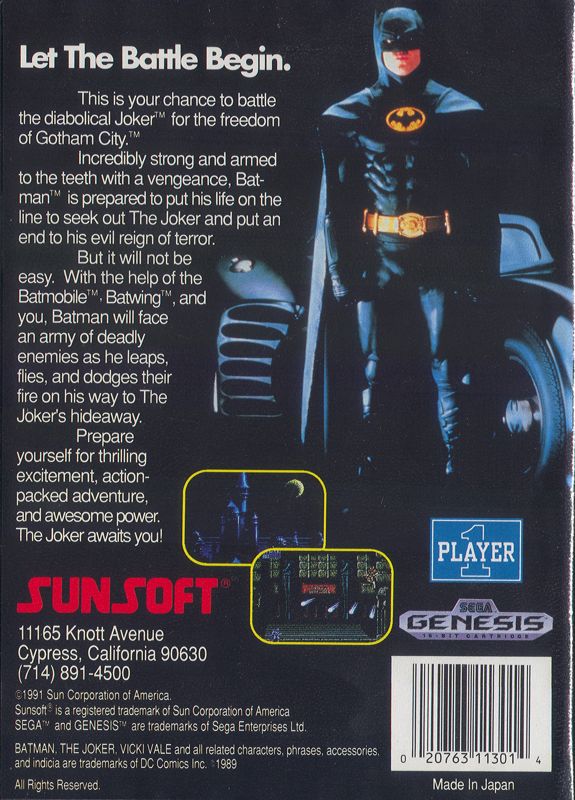 Batman: The Video Game cover or packaging material - MobyGames