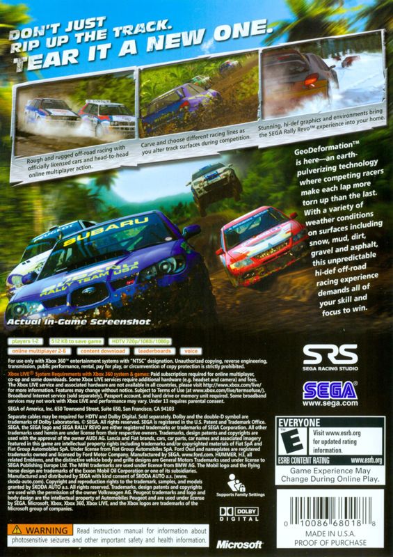 SEGA Rally Revo cover or packaging material - MobyGames