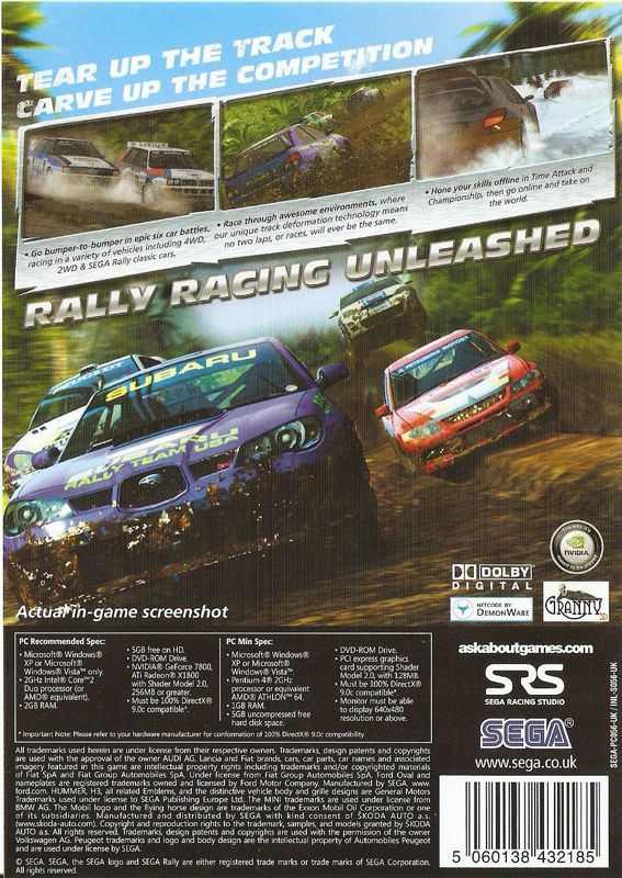 SEGA Rally Revo cover or packaging material - MobyGames