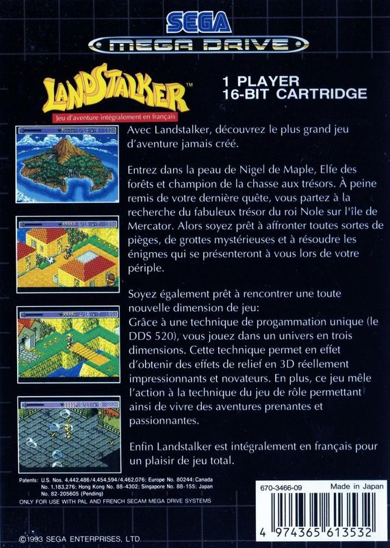 Landstalker cover or packaging material - MobyGames