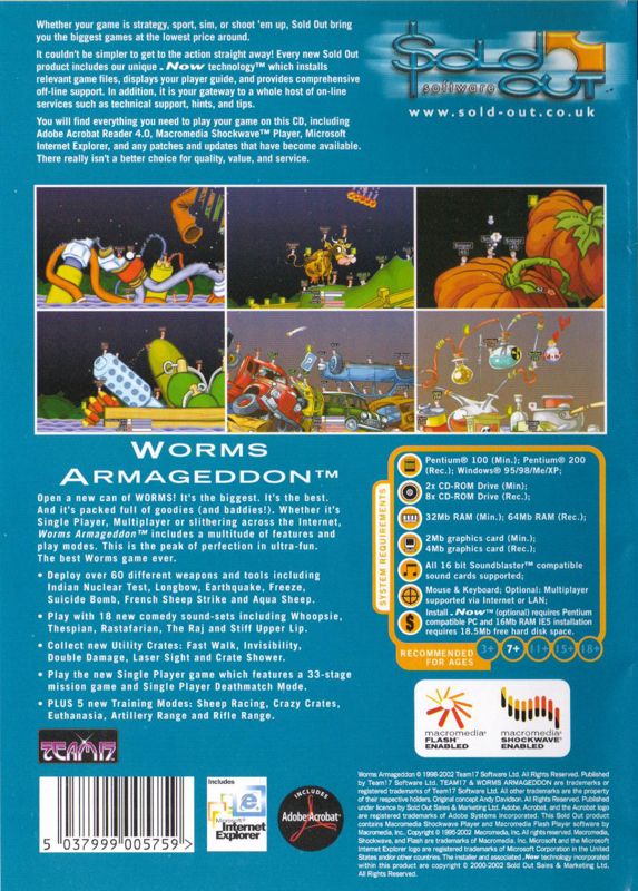 Worms: Armageddon cover or packaging material - MobyGames