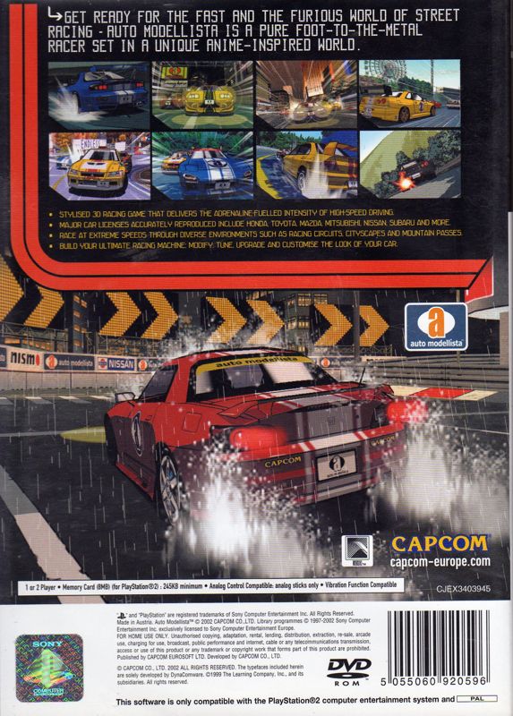 Auto Modellista cover or packaging material - MobyGames