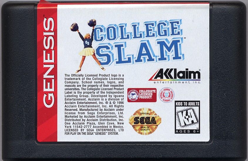 College Slam cover or packaging material - MobyGames