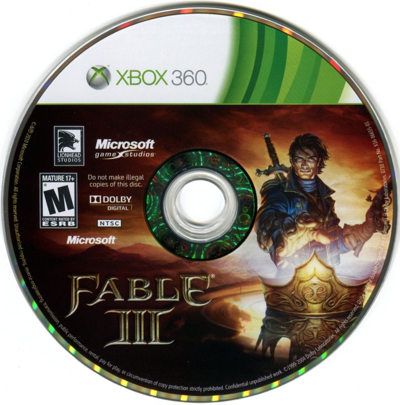 Fable III cover or packaging material - MobyGames