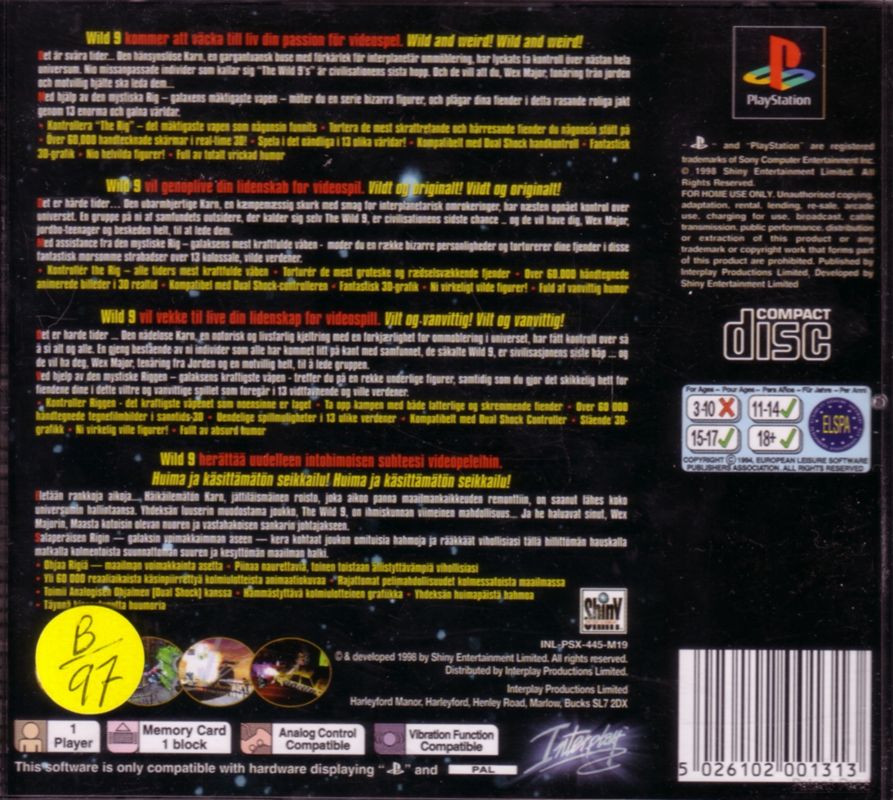 Wild 9 cover or packaging material - MobyGames