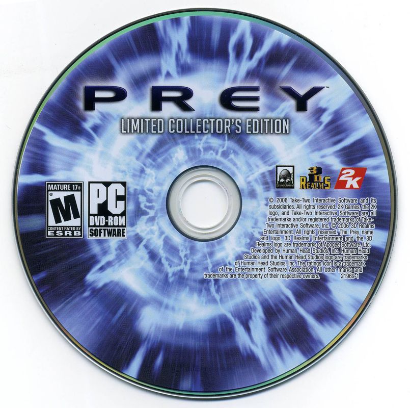 Prey (Limited Collector's Edition) cover or packaging material - MobyGames