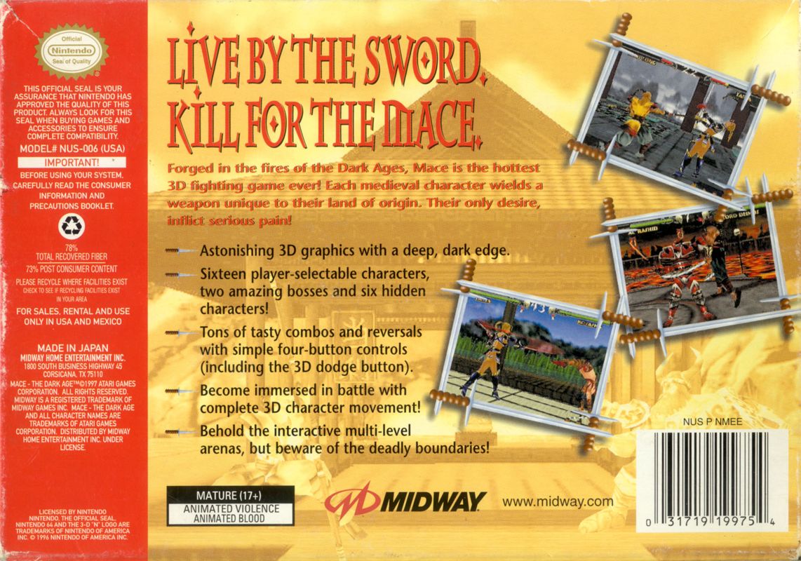 Mace: The Dark Age cover or packaging material - MobyGames