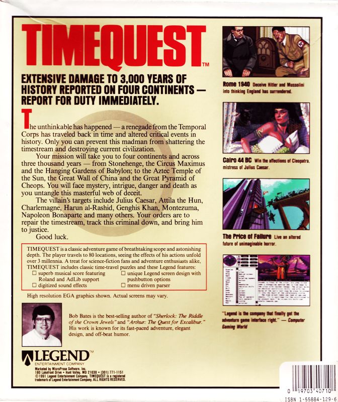 Timequest cover or packaging material - MobyGames
