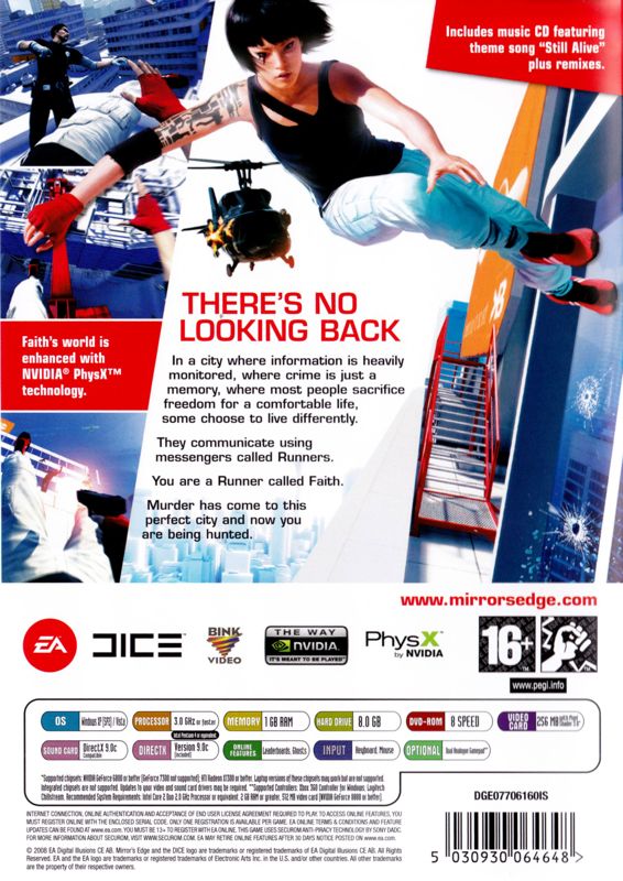 Mirror's Edge cover or packaging material - MobyGames