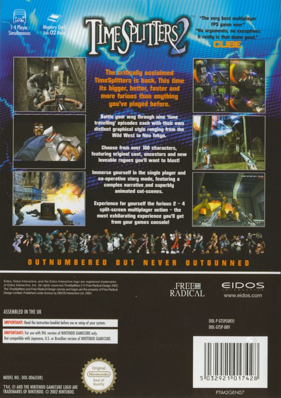 TimeSplitters 2 cover or packaging material - MobyGames
